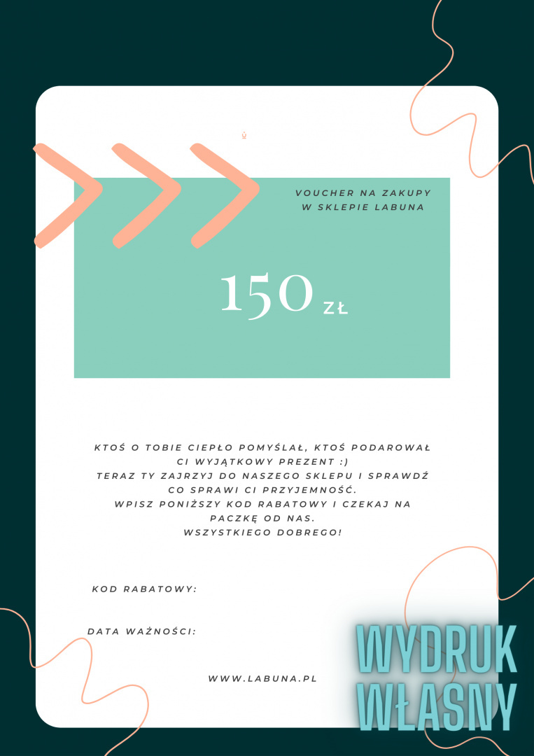 Karta podarunkowa, Voucher - 150 zł - Labuna.pl